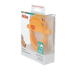 Nuby Silicone Wrist Teething Mitten - Teether Ring - 3+ Months - Lion