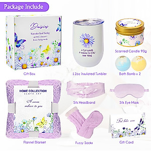 Get Well Soon Gift Baskets for Women - Get Well Soon Gifts Self Care Package Sending Hugs Feel Better Gift for Sick Friend After Surgery, Thinking of You Box with Blanket Coffee Tumbler Valentine's Day Gift Set for Women Mom Her