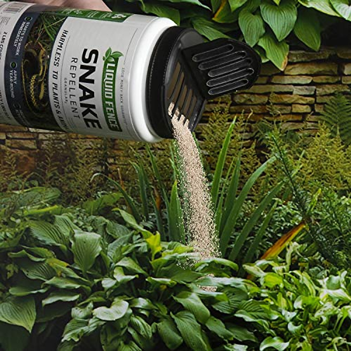 Liquid Fence Snake Repellent Granules, Safe Around Kids and Pets When Used & Stored as Directed, Keep Snakes Out of Garden, Patio and Backyard, 2 lb