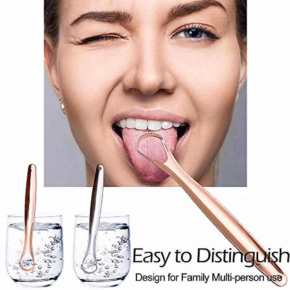 Tongue Scraper, Tongue Cleaner, Tounge Scraper Cleaner,Tongue scrapers for adults with Carrying case, Fresh Breath Tongue Scrapers Medical Grade Metal (3 pack)