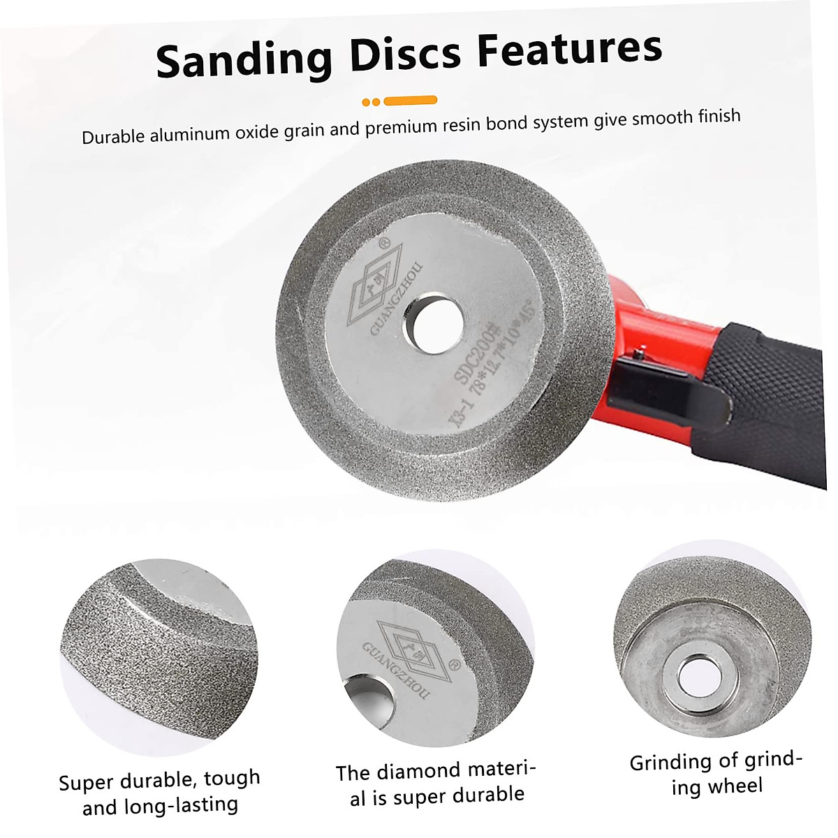 Housoutil 200 Drill Wheel Grinding Wheel for Drill Grinding Wheel Dressing Tool Milling Wheel Concrete Grinding Disc Metal Drill Bit Polishing Disc Polishing Wheel Diamond X3 Heavy