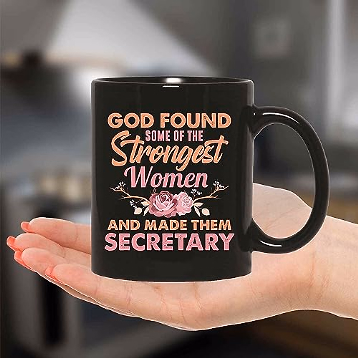 Inspirational Gift Unique Secretary Gifts For Strong Women - For Gods Chosen - 11oz 15oz Black Coffee Mug