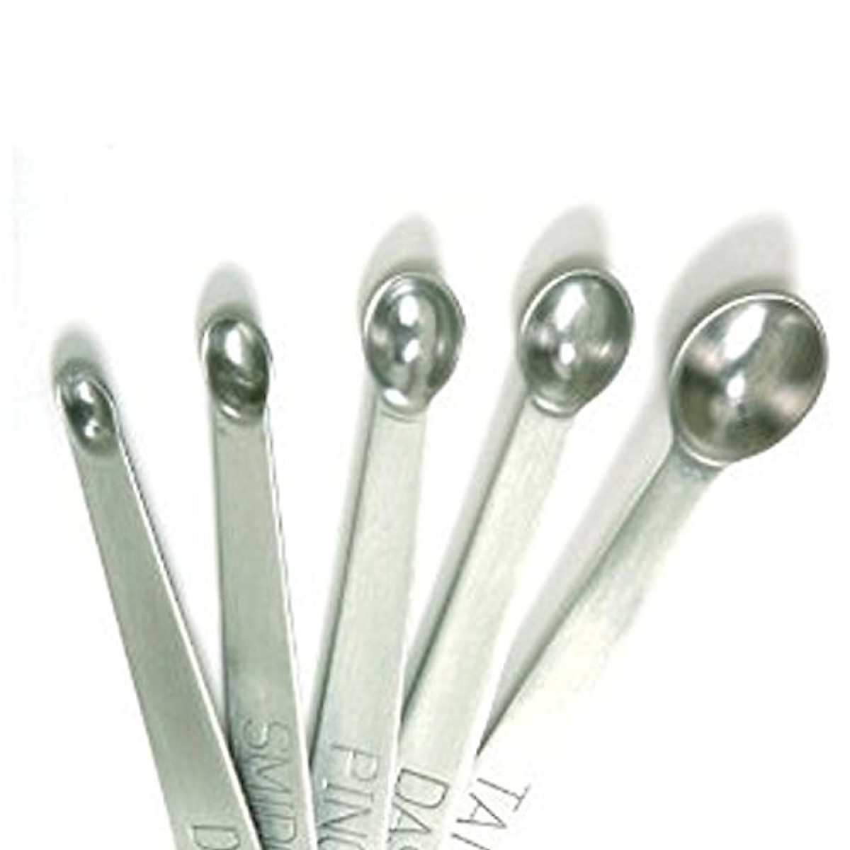 Norpro Mini Stainless Steel Measuring Spoons, Set of 5 (tad, dash, pinch, smidgen and drop)