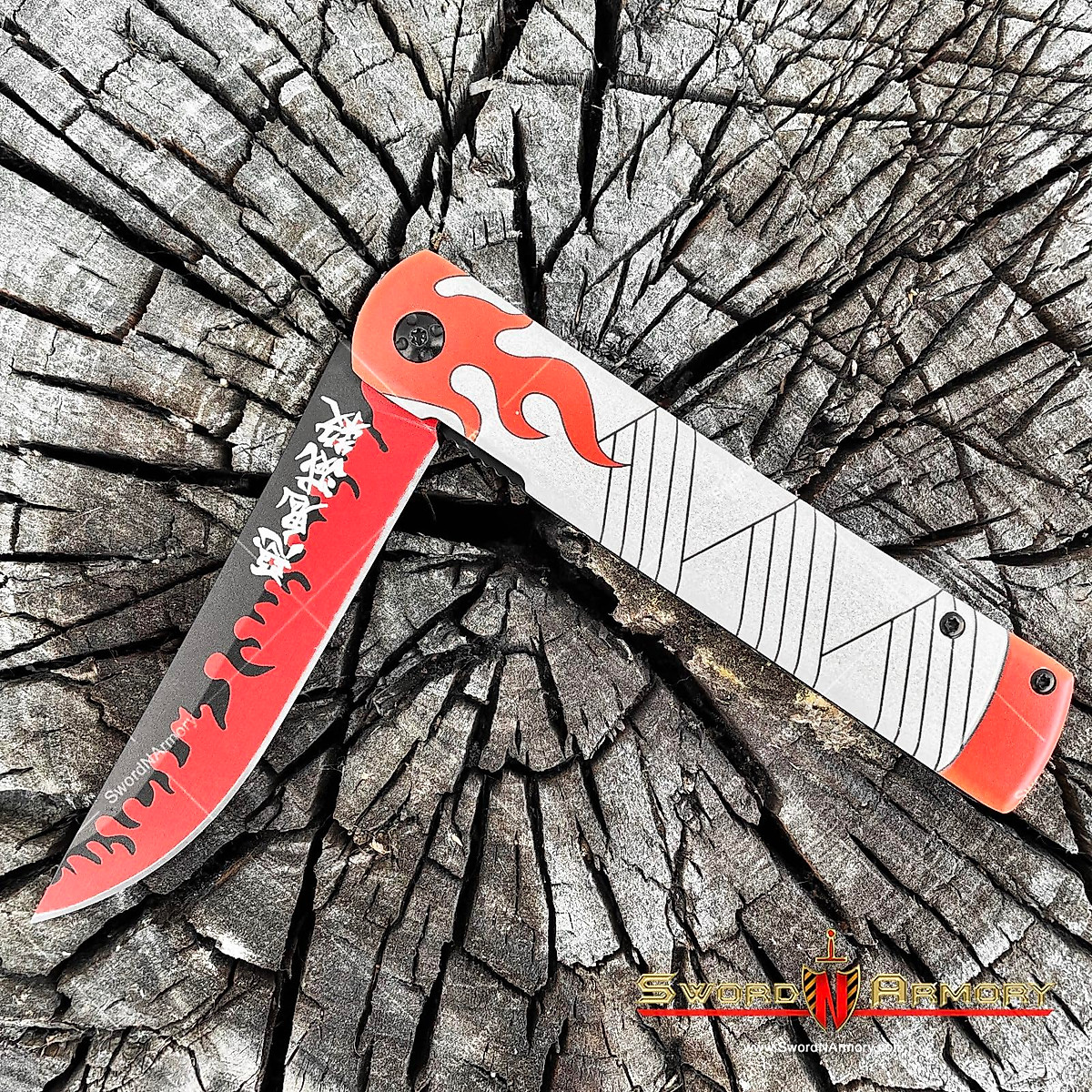 Munetoshi 9” Demon Killer Anime Spring Assisted Folding Pocket Knife Nine Styles Rengoku