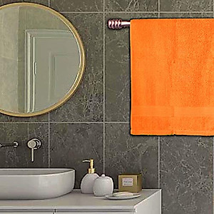 Belizzi Home 8 Piece Towel Set 100% Ring Spun Cotton, 2 Bath Towels 27x54, 2 Hand Towels 16x28 and 4 Washcloths 13x13 - Ultra Soft Highly Absorbent Machine Washable Hotel Spa Quality - Orange