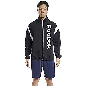 Reebok Training Essentials Linear Logo Full Zip Jacket, Black/White, XL