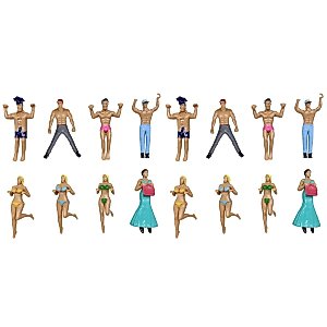 Gadpiparty Wine Glass Charms Drink Markers 16 pcs Buddies Cocktail drinking buddies glass markers miniature people figures drink buddies Wine Glass Markers Glass Drink Markers
