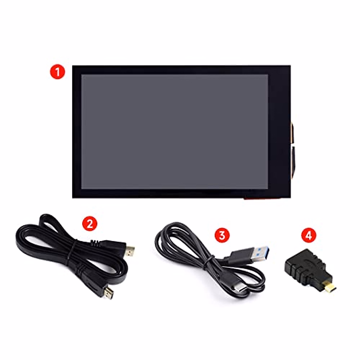 Coolwell 3.5 Inch LCD Display 3.5inch HDMI Touch Screen Touchscreen for Raspberry Pi 4B+ 4B 3B+ 3B 2B+ Zero W WH 2 W Jetson Nano PC 480x800 Adjustable Brightness IPS Display