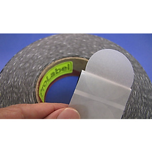 ProLabel Brand Clear Frosted Translucent 1.5" Wafer Tab Seals 4000 Roll #CLR15W 1 1/2" Round