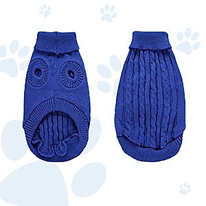 JXINLODGEG Dog Sweaters Pet Clothes Soft Stripe Thickening Knitwear Sleeveless Warm Puppy Outfits Small Dogs Knitted Shirt Cold Weather Winter Sweater