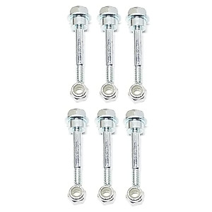 LAWN & GARDEN AMC 6 Pack of Shear Pins & Nuts Compatible with Craftsman Poulan Husqvarna Shear Pin Kit 188243 or 532188243