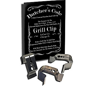 Butchers Code - Universal 3 Hole - 3 Pack - A Style - Grill Probe Clip - for Ambient Temperature Readings (3)
