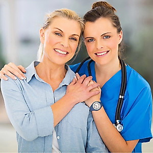 GOLDEN HOUR Waterproof Sports Analog Unisex Watches for Nurse Medical Professionals, Students - Military Time Glowing Easy to Read Dial, Jelly Silicone Strap in Navy Blue