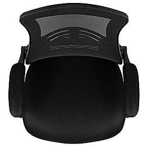 Flash Furniture Set of 4 Mid-Back Swivel Ergonomic Task Office Chairs with Flip-Up Arms, Black Mesh