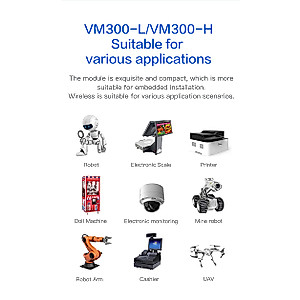 VONETS WiFi Module/Wireless Ethernet Bridge/Repeater/Mini Router/2.4GHz Hotspot Signal Booster/Extender/Amplifier AP 2 RJ45 Ports, USB/DC Powered for DIY Industrial Engineering Network Devices VM300-L