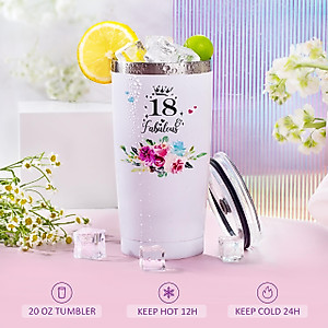 ShinnyWis 18th Birthday Gifts for Girls,18th Birthday Decorations for Girls Daughter Sister Her Girlfriend,Tumblers Gifts Set for 18 Year Old Girl Birthday Gifts Ideas