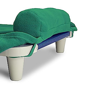 ROLLEE POLLEE Nap Sac Roll Up Napping Blanket with Attached Pillow for Preschool/Daycare, Super Soft with Elastic Straps, Fits Most Mats and Cots (Green)