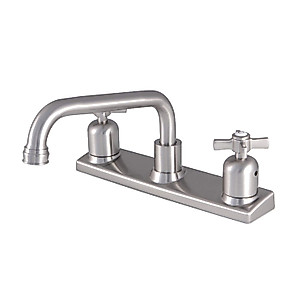 Kingston Brass FB2138ZX Millennium 8" Centerset Kitchen Faucet, Brushed Nickel