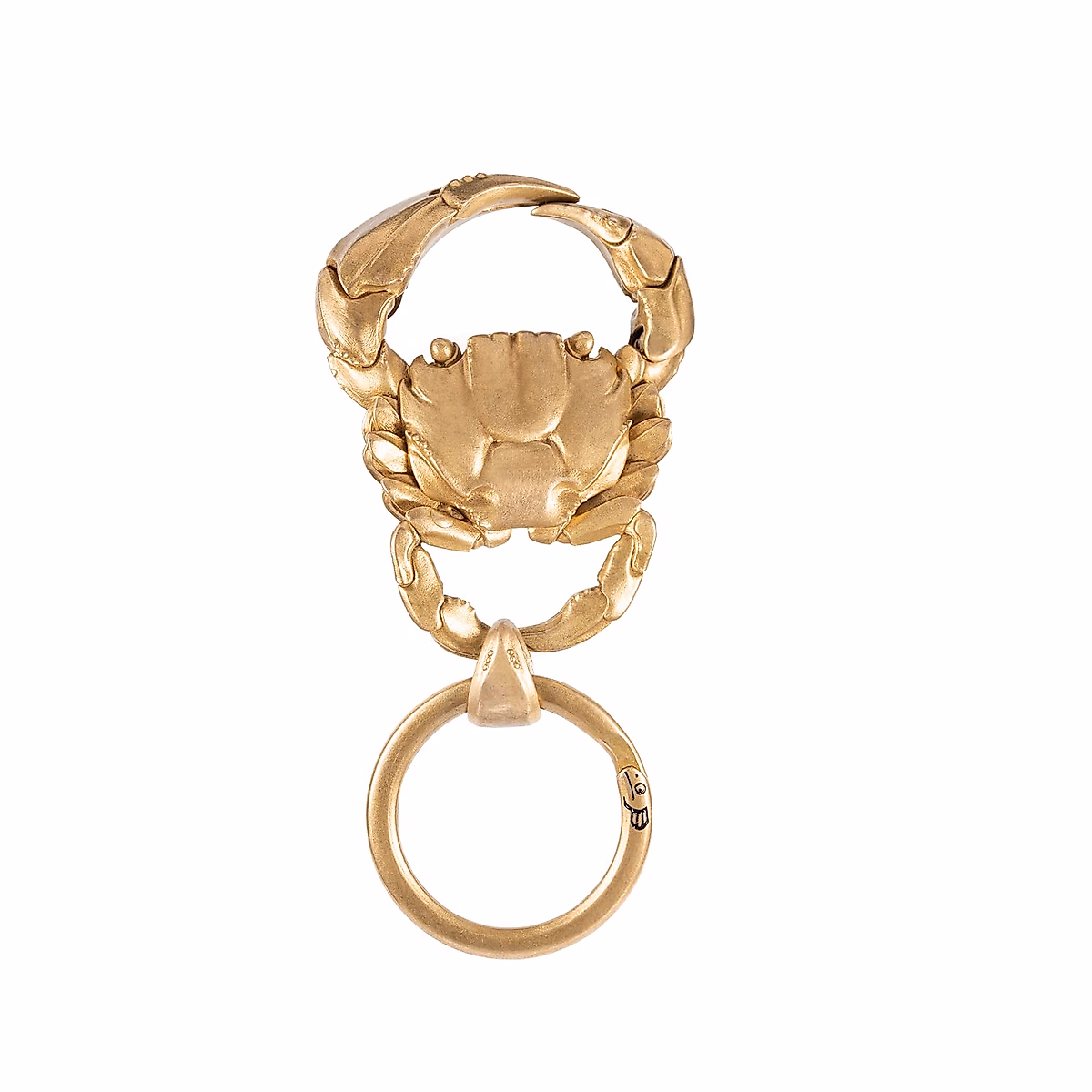 COPPERTIST.WU Crab Snap Keychain Brass Key Chain Quick Release Clip w Keyring Novelty Gifts for Men Women Car Key Decor