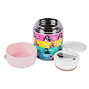 Maxerkeep Food Thermos Japanese Anime Kamado Tanjirou17oz Vacuum Insulated Soup Flask Stainless Steel Lunch Container for Hot Food,Food Jar for Toddlers & Kids
