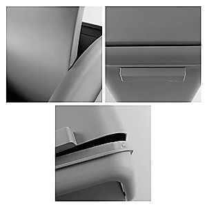 AnnkkyUS Plastic Trash Bin with Swing Lid, 16 L Small Garbage Bins, Grey