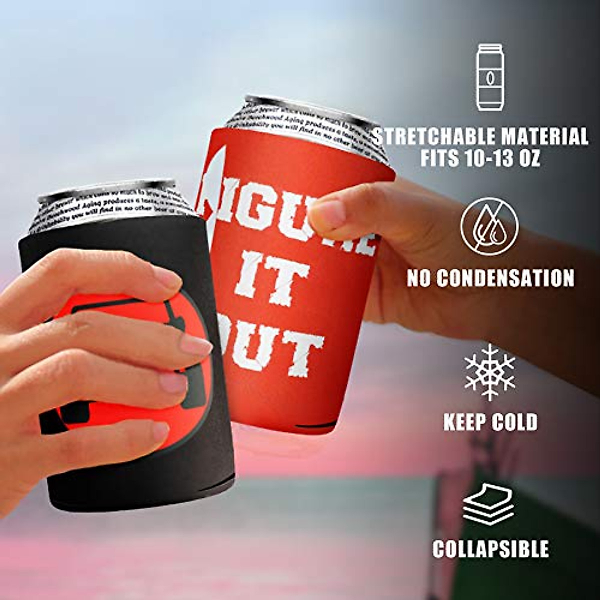 6 Pack Letterkenny Beer Coozie Merchandise Favorite Funny Sayings, How're Ya Now, Pitter Patter, Thats A Texas Sized 10-4, Allegedly Ostrich, Can Cooler Sleeves 16oz 24oz Beer Bottle