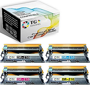 (4 Pack, Drum Only) TG Imaging Compatible DR210 DR210CL Imaging Drum Unit DR-210 B+CYM for HL-3040CN HL-3045CN HL-3070CW MFC-9010CN MFC-9120CN MFC-9320CN MFC-9325CW Printer