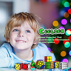 Speed Cube Set, Puzzle Cube,9 Pack Magic Cubes Pyraminx Pyramid + 2x2 + 3x3 + 4x4 + Megaminx + Mirror + Mini 3x3 + Skewb + Fenghuolun Puzzle Cube Toy for Kids & Adults