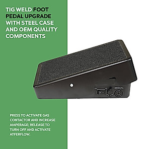 NOVA Welding NOVA Wireless Foot TIG Pedal, Compatible with Miller and Hobart welders, 14-pin (NVA-WL-FP200)
