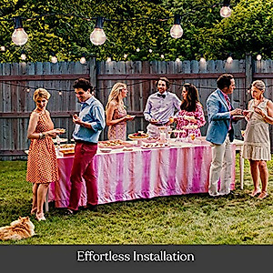 Brightech Ambience Pro Solar Powered LED Outdoor String Lights - 27 Ft Commercial Waterproof Patio Lights with Edison Bulbs - Durable String Lights for Outside, Backyard, Porch - 1W, Soft White