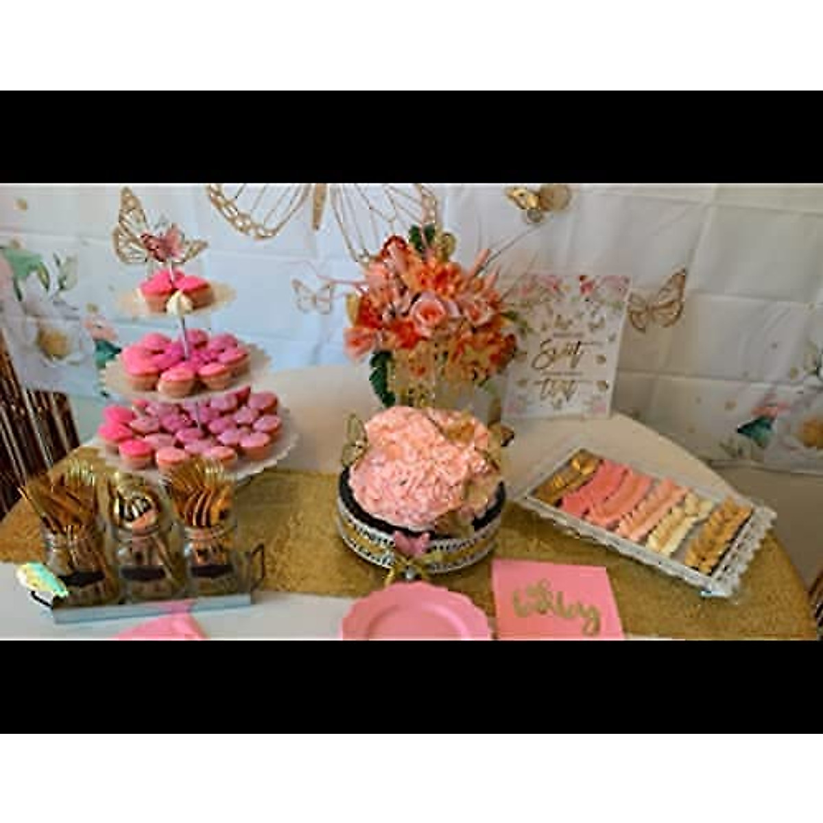 Xeternity-Made XMSound 3 Pieces Cake Stand Set ,White Metal Cupcake Holder Dessert Display Plate ,Decor Serving Platter for Wedding Birthday Parties Celebration