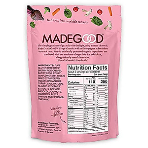 Made Good Crispy Light Granola, Strawberry, 10 Ounce