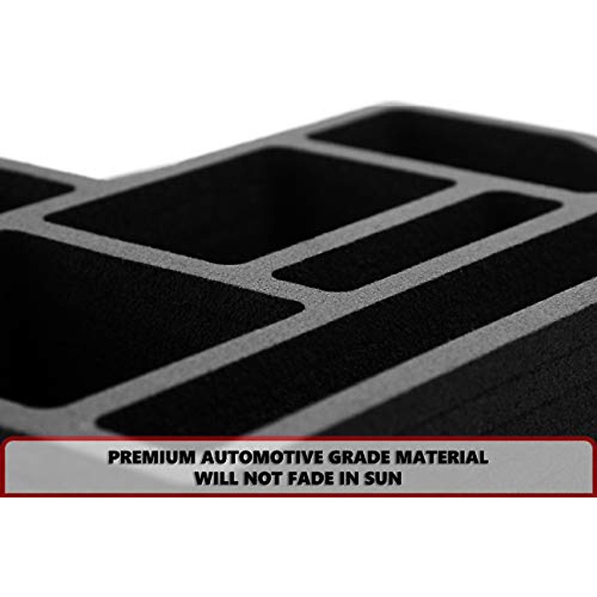 Red Hound Auto Center Console Organizer System Vehicle Insert Compatible with Dodge Ram 1500 2500 3500 2013 2014 2015 2016 2017 2018 Black Anti-Rattle Only FITS FOLD Down Console Seat