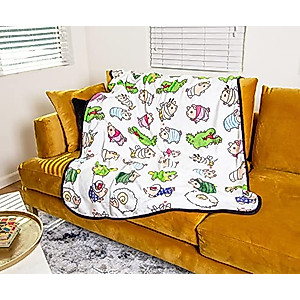 Monster Hunter Poogie Fleece Throw Blanket | Plush Soft Polyester Cover for Sofa and Bed, Cozy Home Decor Room Essentials | Fantasy Adventure Video Game Gifts for Adults, Teens | 45 x 60 Inches