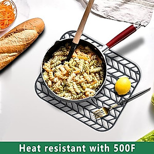 GUUKIN Sink Protectors for Kitchen sink, 13 5/8" x 11 5/8" Folding Non-slip Silicone Sink Mat Grid for Bottom of Farmhouse Stainless Steel Porcelain Sink with 3 Reserved Holes Pack of 2