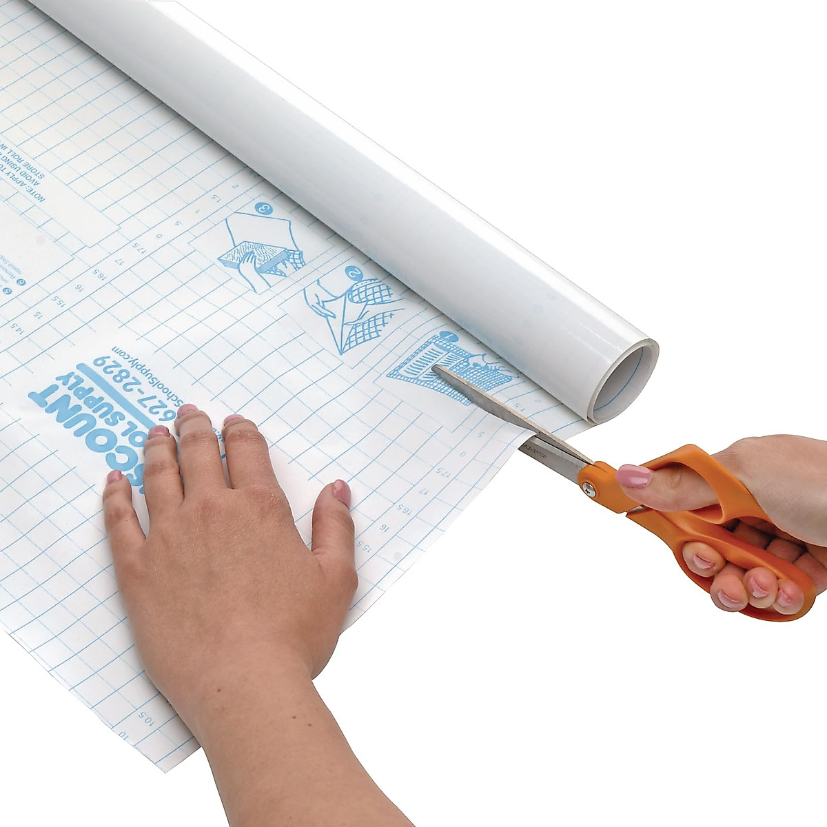 Colorations® Crystal Clear Cover, 18 inches x 9 feet, Protects Artwork, Artwork Saver, Self Adhesive Shelf Liner, Book Cover, Transparent Liner