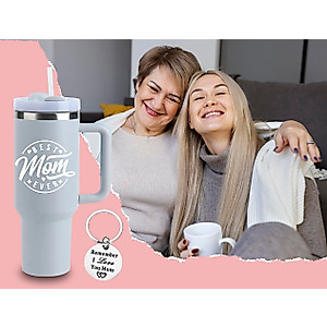CHONG SHENG 40OZ Travel Tumbler Gifts for Mom Christmas, Mother's Day, Mom Birthday Gifts from Daughter Son, Best Mom Ever Coffee Mug