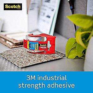 Scotch Tape Heavy Duty Shipping Packaging Tape, 1.88 Inches x 800 Inches, 1.5" Core, Clear, Great for Packing, Shipping & Moving, Rolls with Dispenser (142-6) (2 Pack), 12 Rolls (548415484564864)