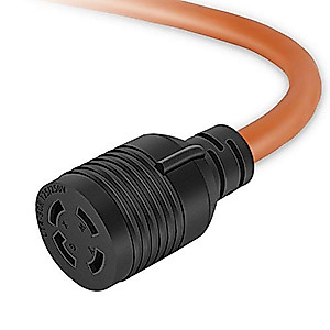 Cleyean Nema L5-30P to L14-30R Adapter Power Cord, L5-30 Male Generator Male to L14-30 Transfer Switch Female Adapter, 30Amp STW 10AWG 1.5FT