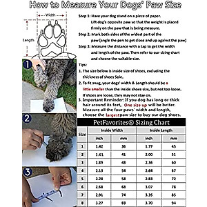 PETFAVORITES Pet Dog Puppy Running Shoes Outdoor Boots Nonslip Booties Canvas Sneaker for Small to Large Dogs Teacup Chihuahua Yorkie with Straps and Glow in The Dark, Pack of 4. (Red, Size 1)