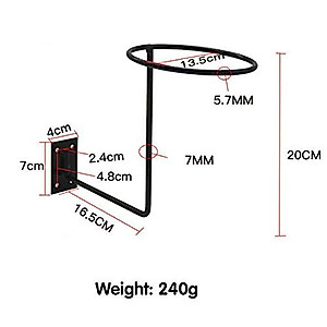 YOTHG Display Rack Storage Holder Wig Hook Hanger Multifuctional Wall Mount Hat Black Durable Ball Screws Thickened Base(Black)