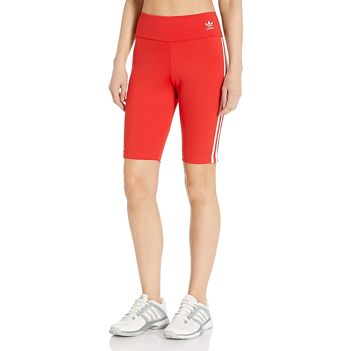 adidas Originals Women's Short Tights, lush red/White, XS
