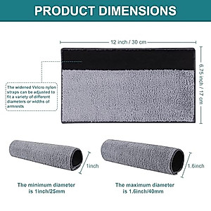 2 Pcs Small Armrest Pads Covers - Widened Velcro Straps Comfortable and Protective for Toilet Handle, Office Chairs, and Armrest Chairs Comfort Padding Pressure (Size：S)