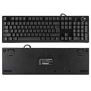Archuu Mechanical Gaming Keyboard, RGB LED Rainbow Backlight Mechanical Keyboard Wired Gaming Keyboard E-Sport Gaming Home Office Notebook Computer Universal K620D(Black)