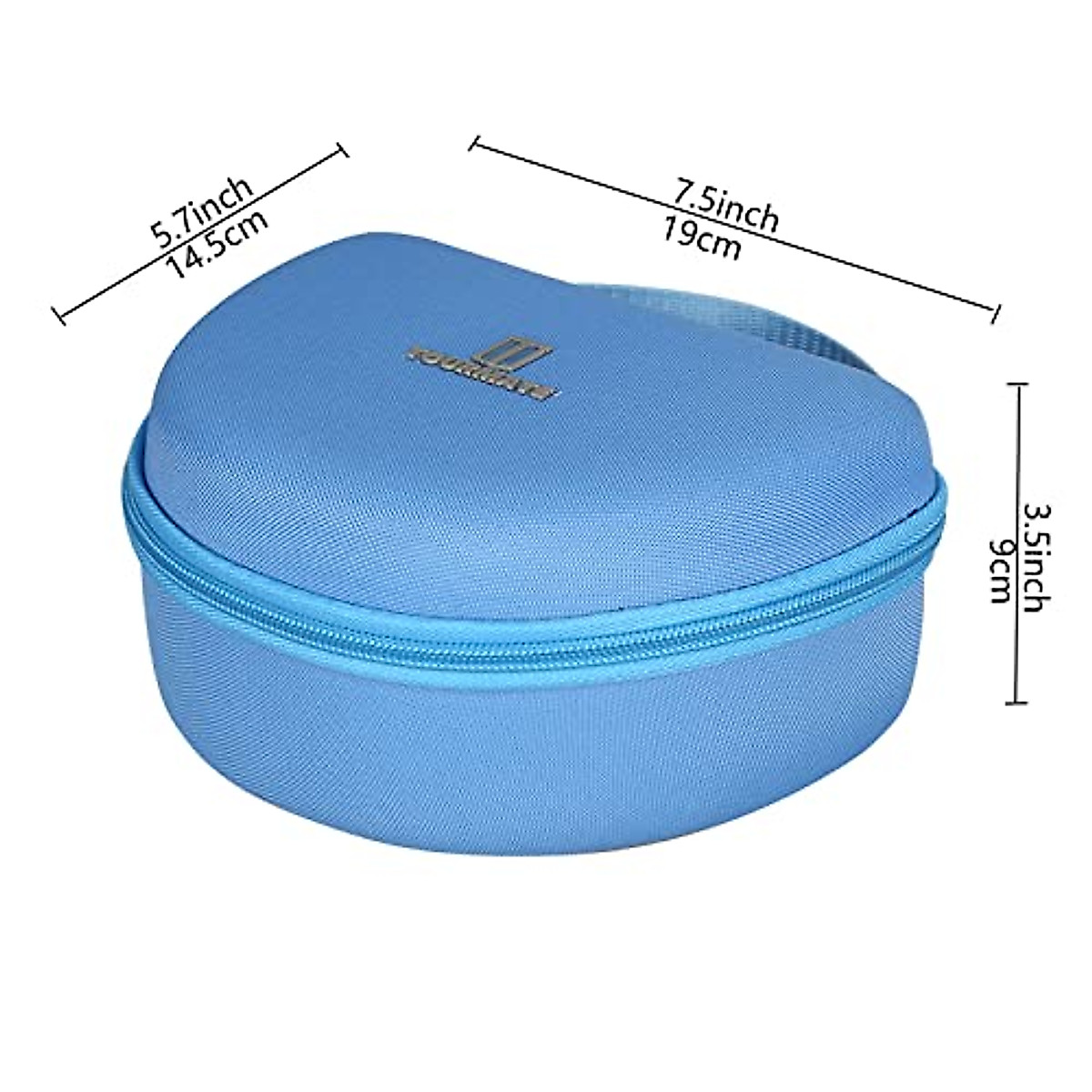 Tourmate Hard Travel Case for Philips K4206 Kids Wireless On-Ear Headphones/iClever HS19 Kids Headphones/RORSOU R10 On-Ear Headphones, Protective Carrying Storage Bag (Blue, Case Only)