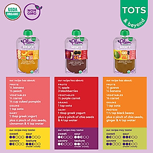 Plum Organics Mighty 4 Organic Toddler Food - 4 Food Group Blend Variety Pack - 4 oz Pouch (Pack of 18) - Organic Fruit and Vegetable Toddler Food Pouch (Amazon Exclusive)