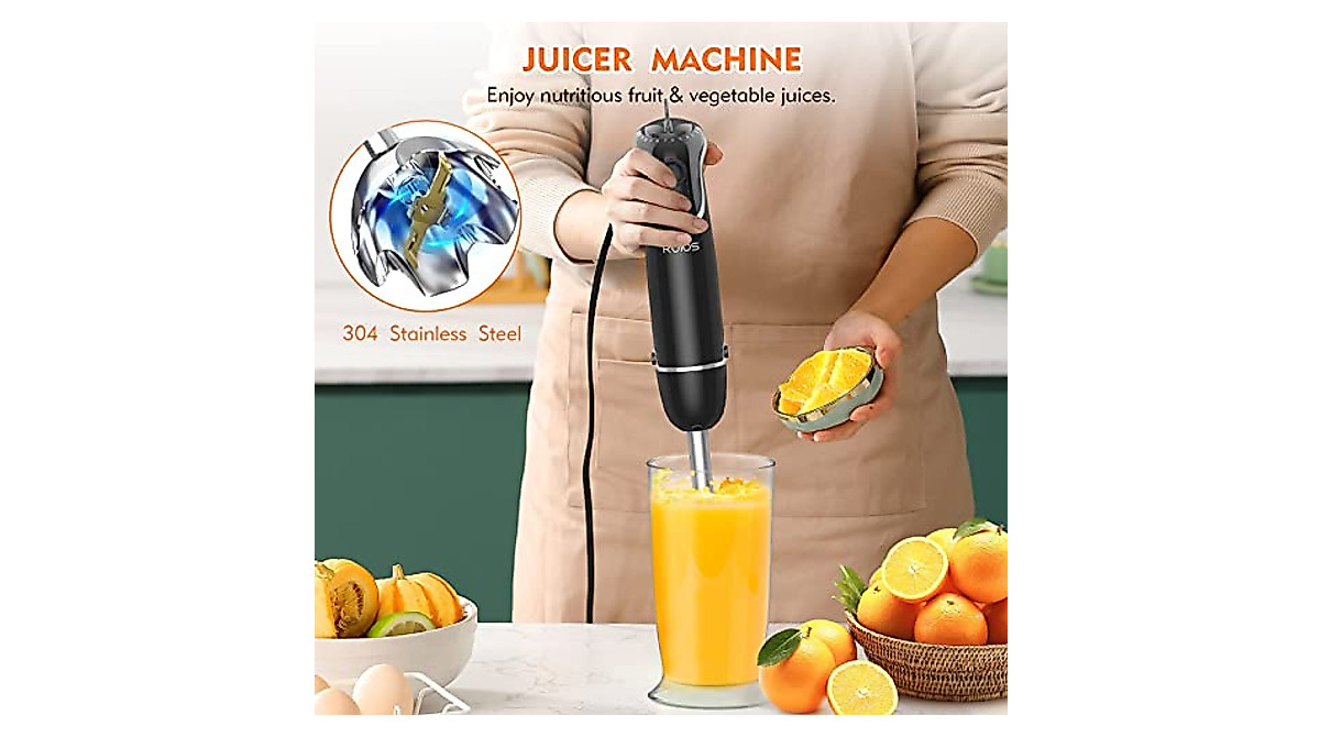 KOIOS 800W Hand Blender - 12-Speed Versatility & Power