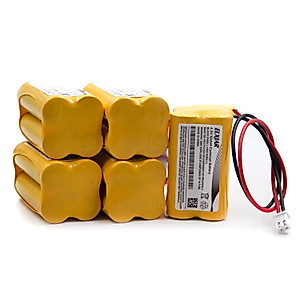 YUTSUJO (5-Pack) 4.8V 700mAh BL93NC487 Ni-CD Battery Replacement for Emergi-Lite BAA-48R BAA48R, Interstate NIC0186, Dantona Custom-43 Custom43, OSI OSA-126 OSA126 BL93NC484 BL93NC485