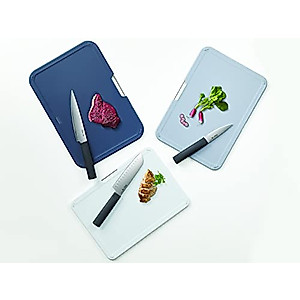 Joseph Joseph Nest Plus 6-Piece Knife and Cutting Board Set, One Size, Silver