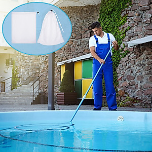 Boao 6 Pack Vacuum Pool Cleaner Fine Mesh Bag 9 x 13.8 Inch Nylon Pool Vacuum Net Bag Replacement Bag for Pool Leaf Vacuum for Pool Spa Jet Vacuum Pool Cleaner Inground and Above Ground Swimming Pools